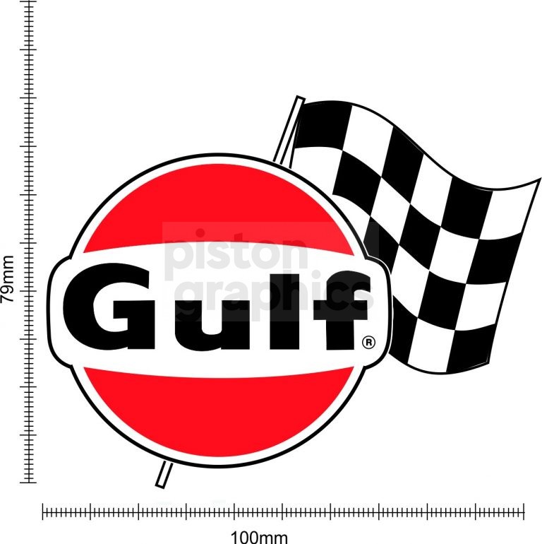 Gulf Oil Decal | Piston Graphics vehicle declas and stickers