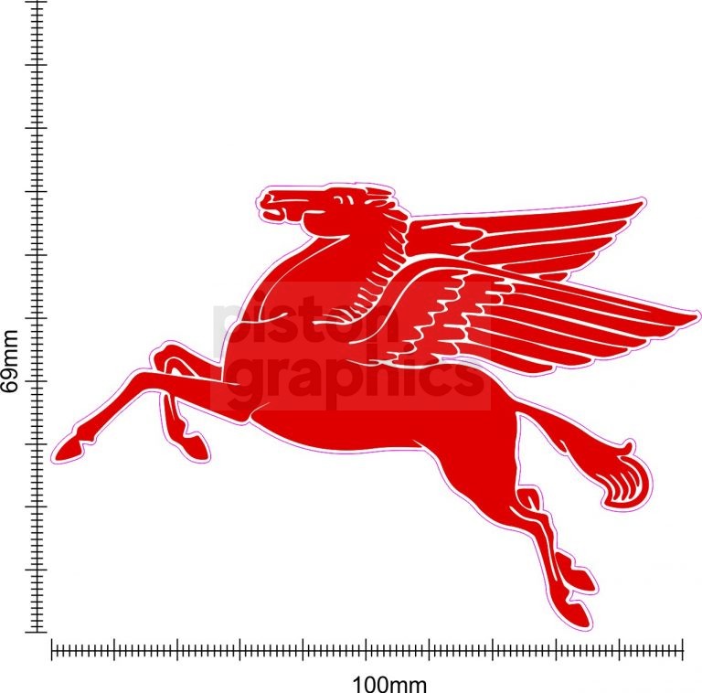 Mobil Pegasus Decal | Piston Graphics vehicle decals