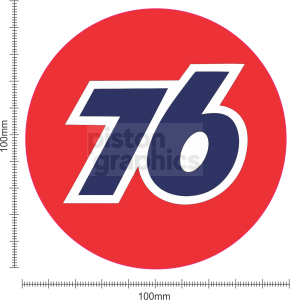 Union 76 decal | Piston Graphics inside looking out vehicle decal
