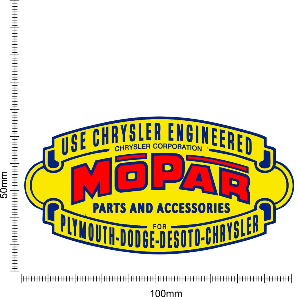 Mopar Vintage Decal | Piston Graphics vehical decals